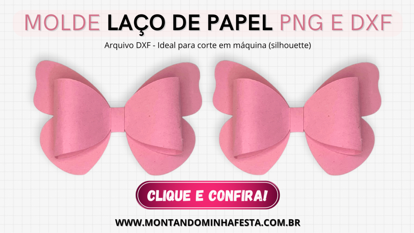 Molde de Laço de Papel – Arquivos PNG + DXF