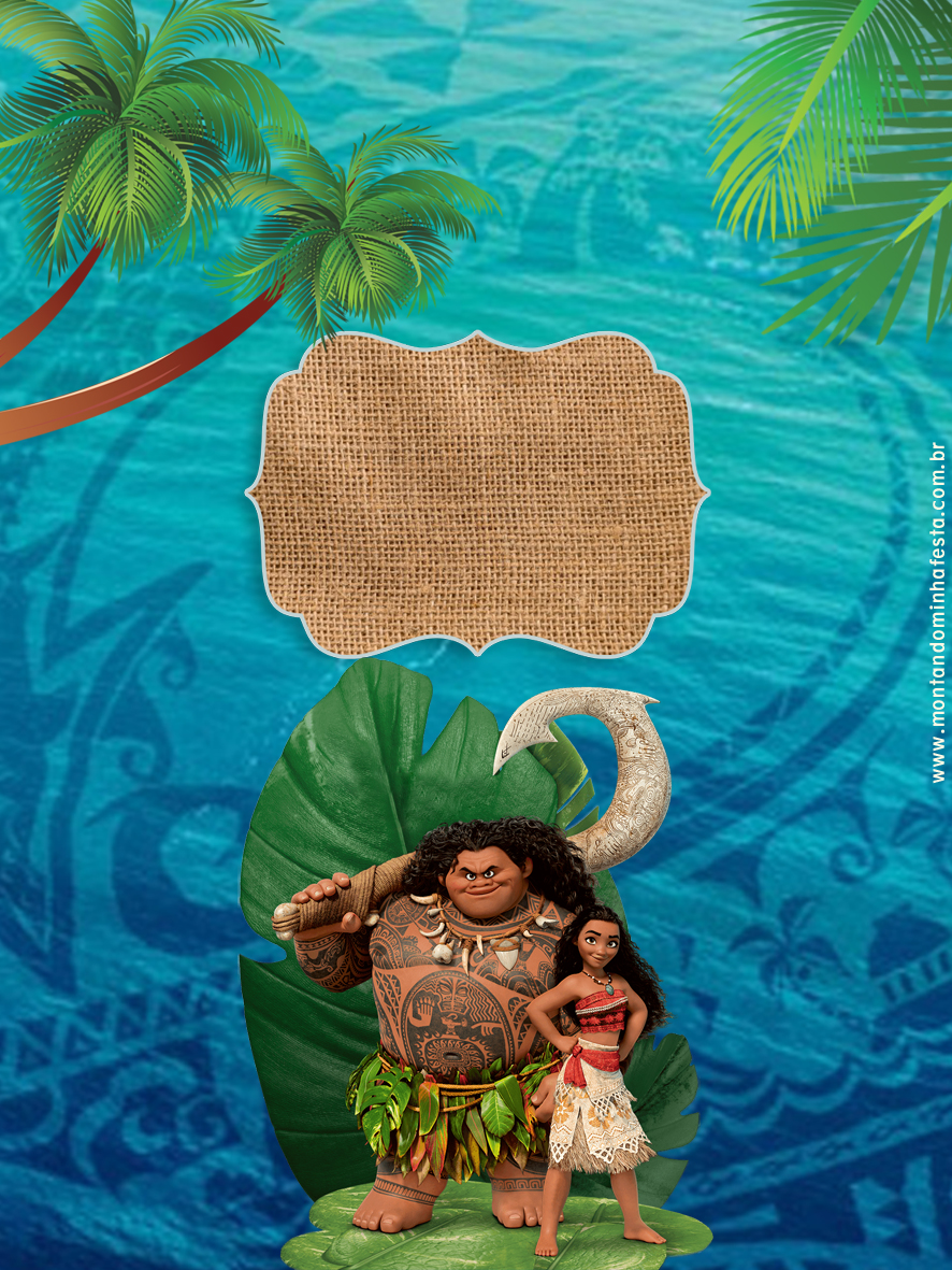 Kit festa Moana grátis para imprimir - Montando Minha Festa