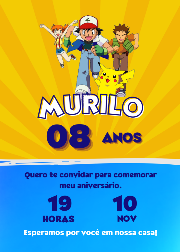 Kit festa Pokémon grátis para imprimir - Montando Minha Festa