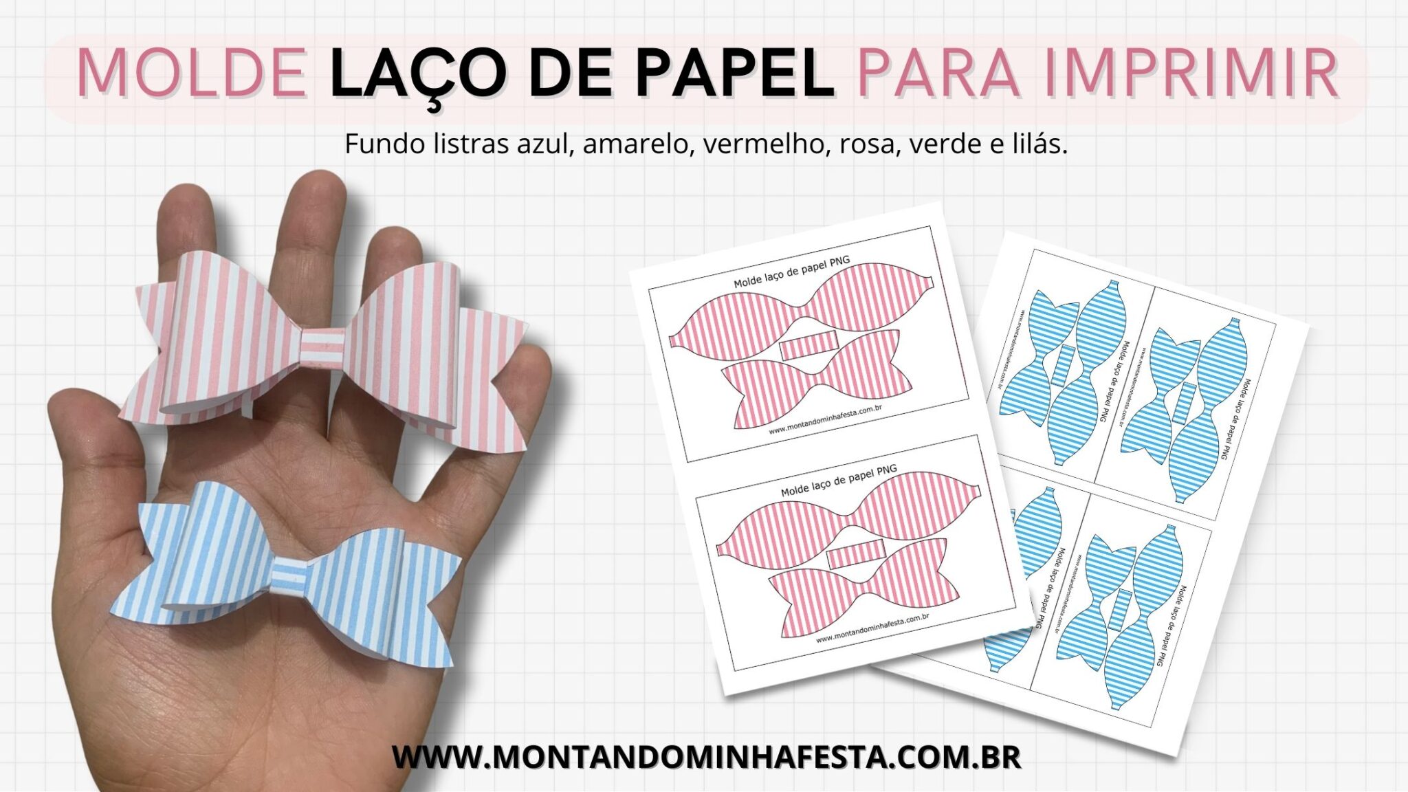 Arquivos molde de laço fácil para imprimir