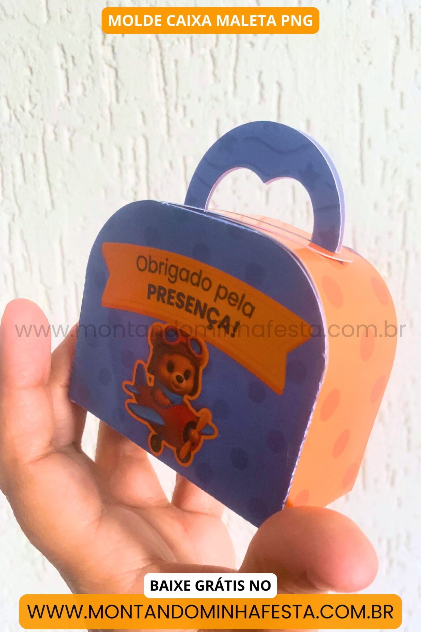 Molde Caixa Maleta PNG Grátis para Baixar